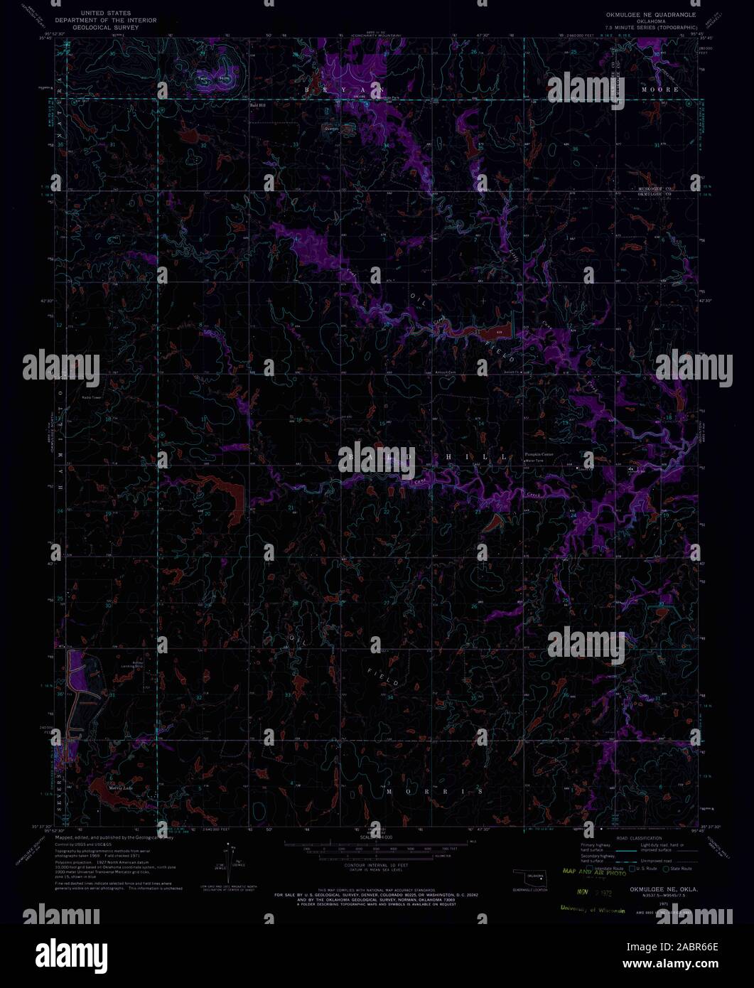 Map of okmulgee oklahoma hi-res stock photography and images - Alamy