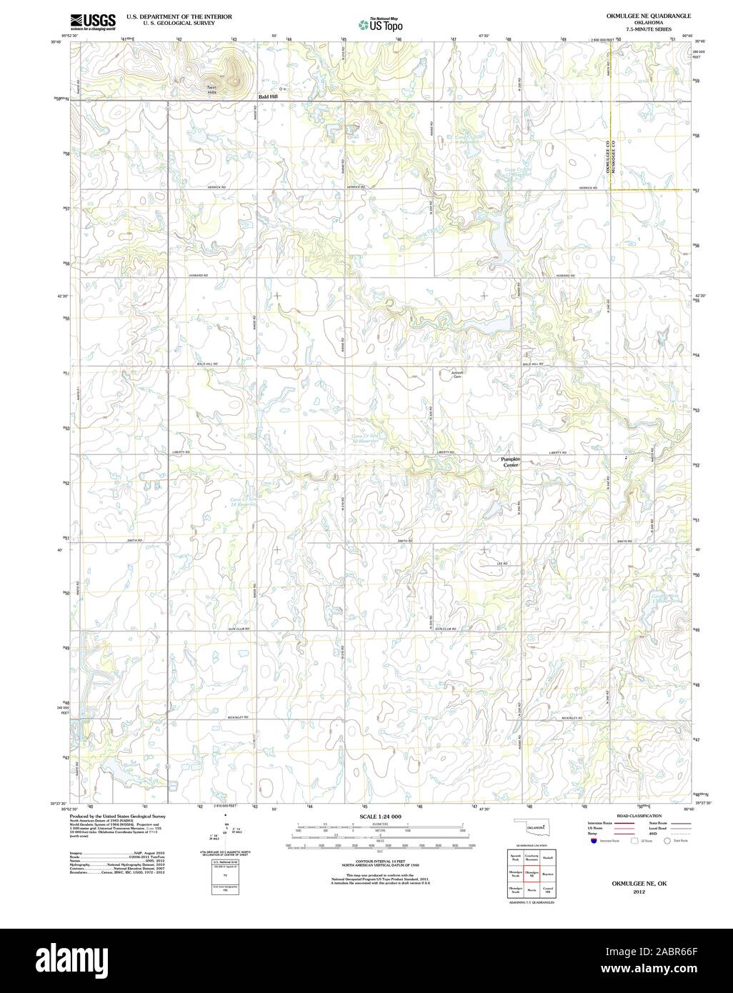 Map of okmulgee oklahoma hi-res stock photography and images - Alamy