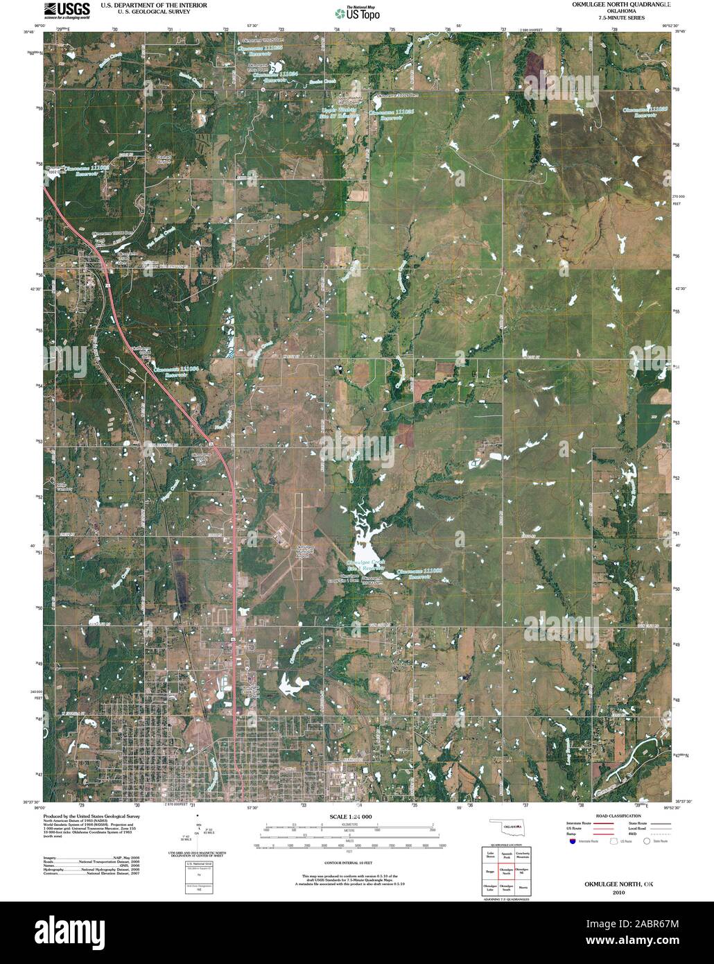 Map of okmulgee oklahoma hi-res stock photography and images - Alamy