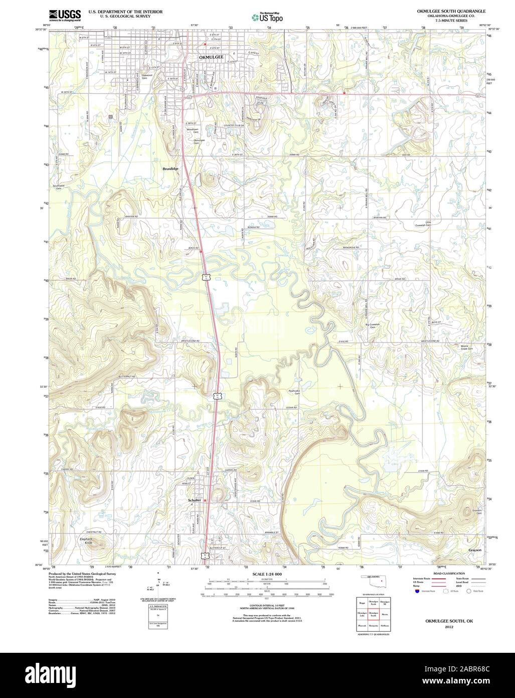 Map of okmulgee oklahoma hi-res stock photography and images - Alamy