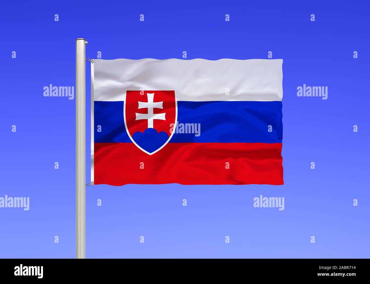 Flagge von der Slowakei Stock Photo - Alamy