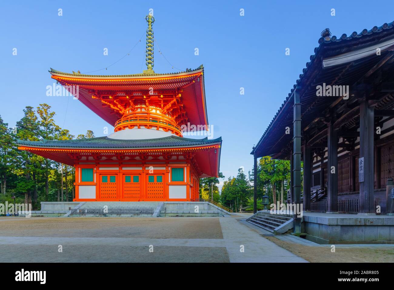 Koyasan, Japan - October 7, 2019: View of the Danjo Garan Sacred Temple ...
