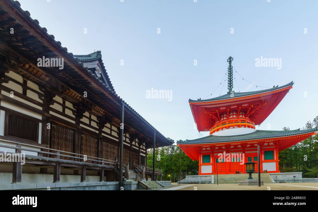 Koyasan, Japan - October 7, 2019: View of the Danjo Garan Sacred Temple ...