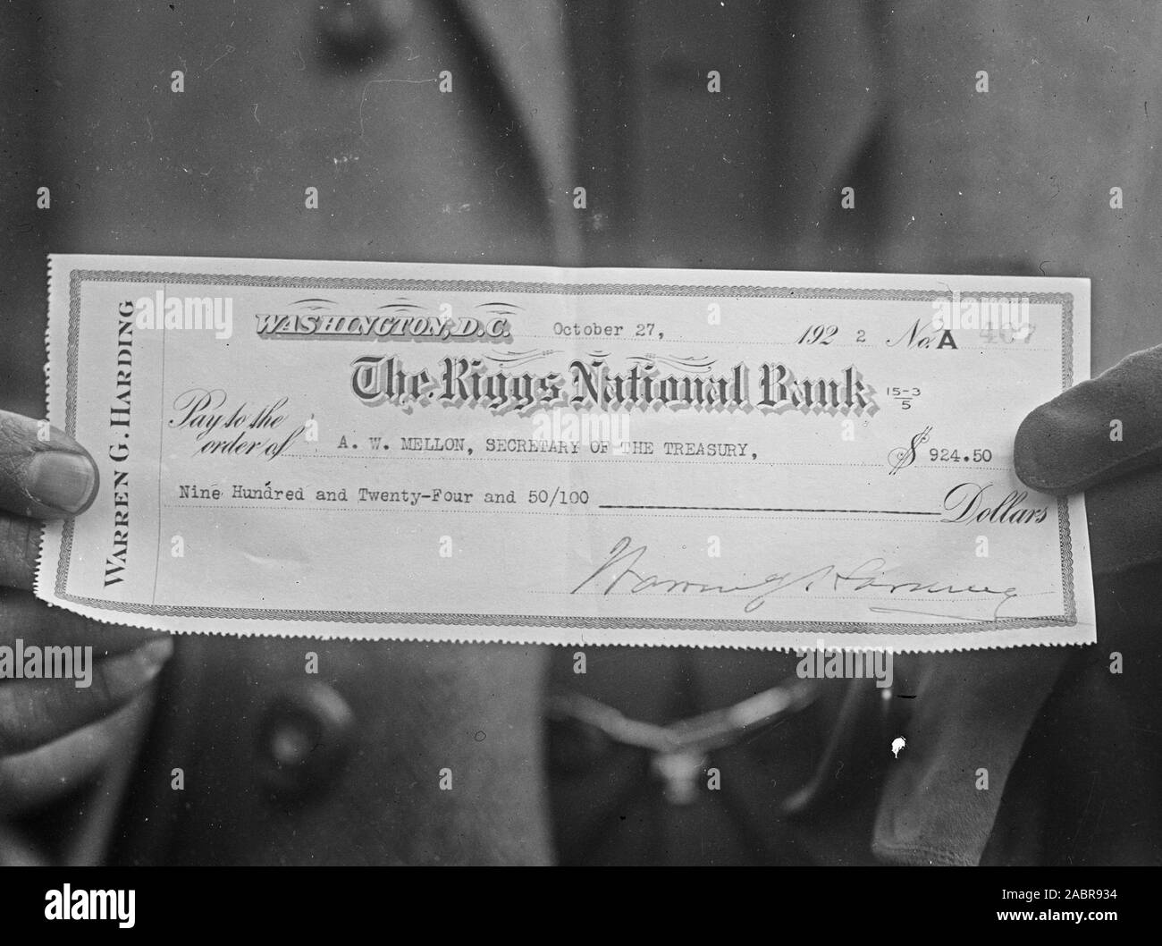 Treasury check Black and White Stock Photos & Images - Alamy