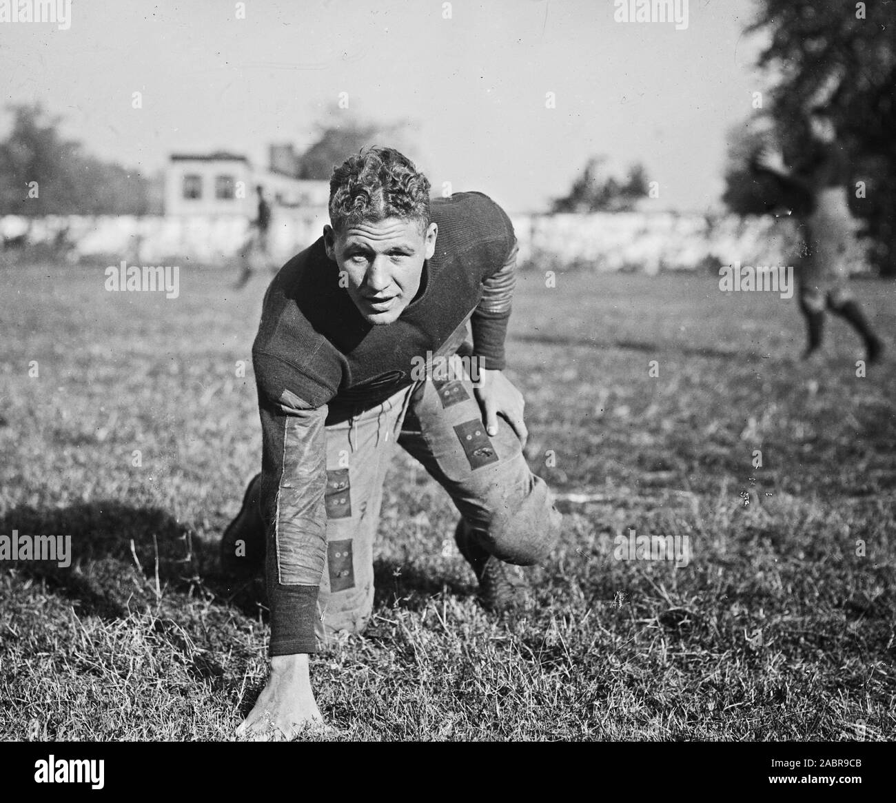 Early 1900s American football player poses for a photo ca. 1922 Stock ...