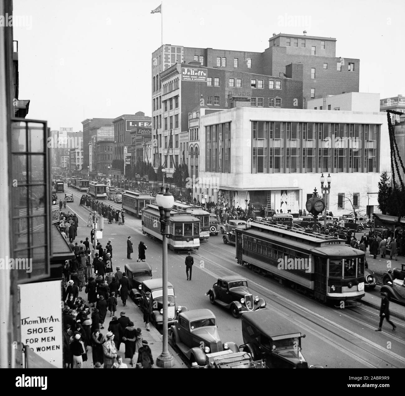 Street view, looking down 1200 block of F. Street, N.W., Washington, D ...