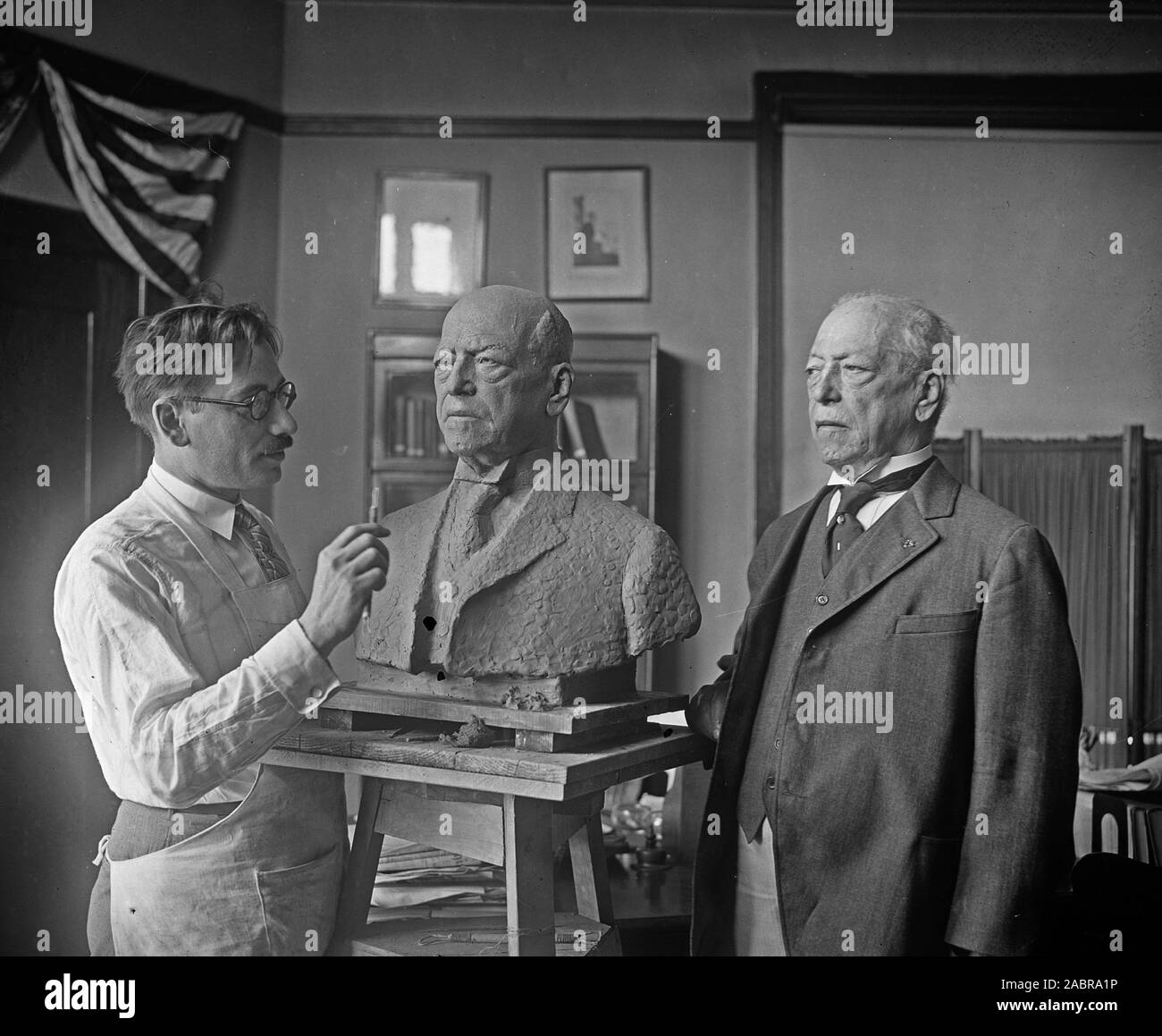 Samuel Gompers posing for sculptor ca. 1923 Stock Photo - Alamy