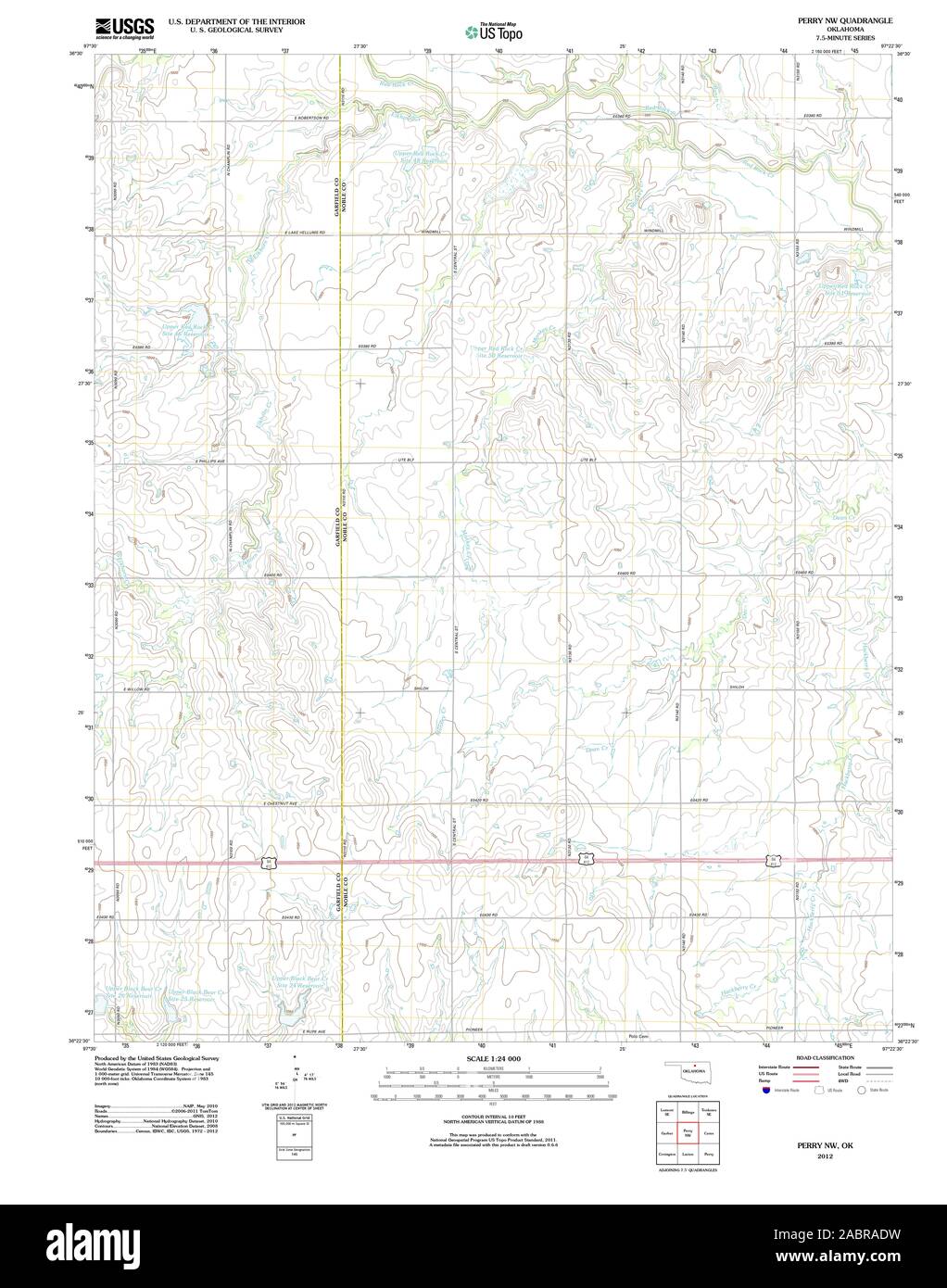 Map of perry oklahoma hi-res stock photography and images - Alamy