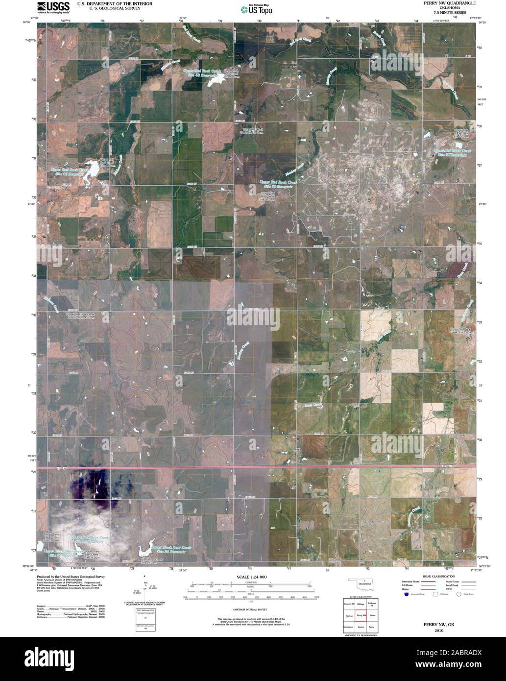 Map of perry oklahoma hi-res stock photography and images - Alamy