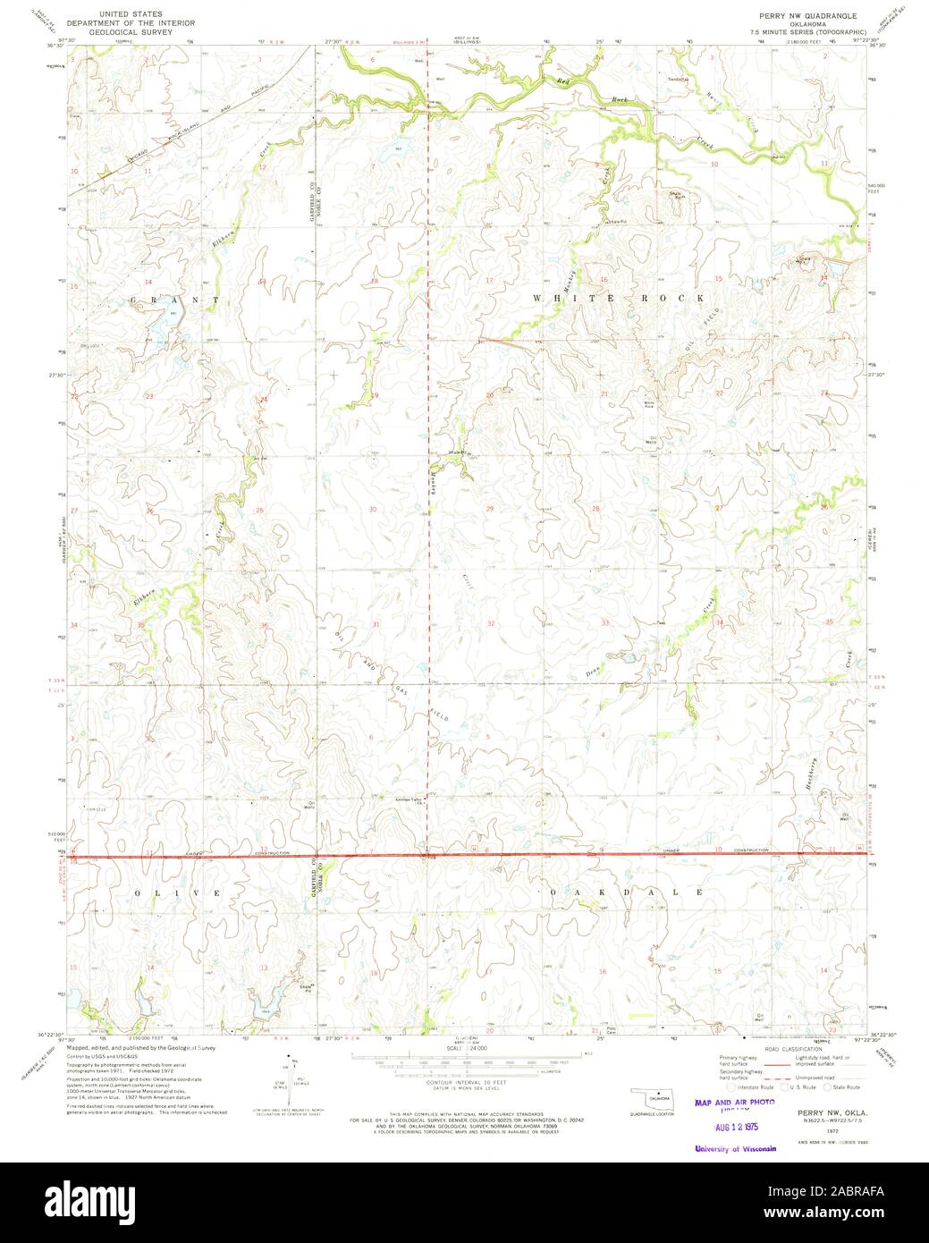Map of perry oklahoma hi-res stock photography and images - Alamy