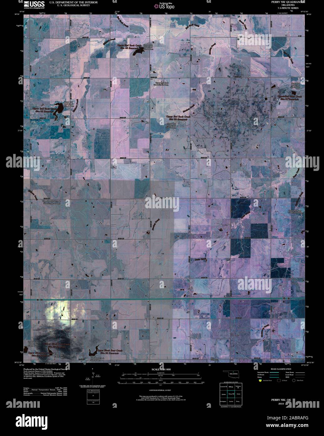 Map of perry oklahoma hi-res stock photography and images - Alamy