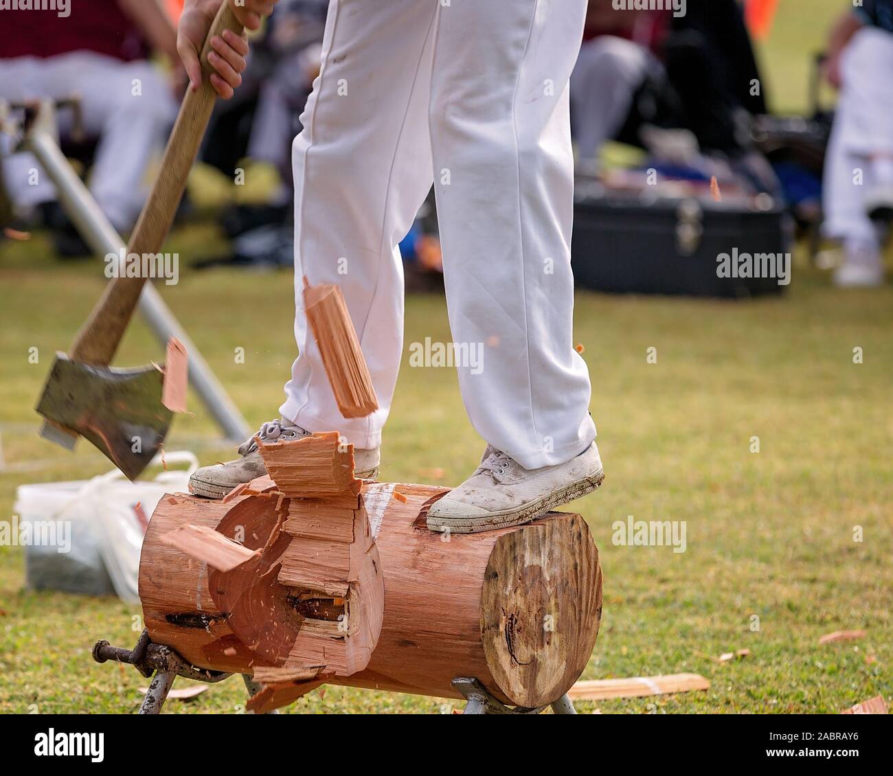 Wood chopping competition hi-res stock photography and images - Alamy