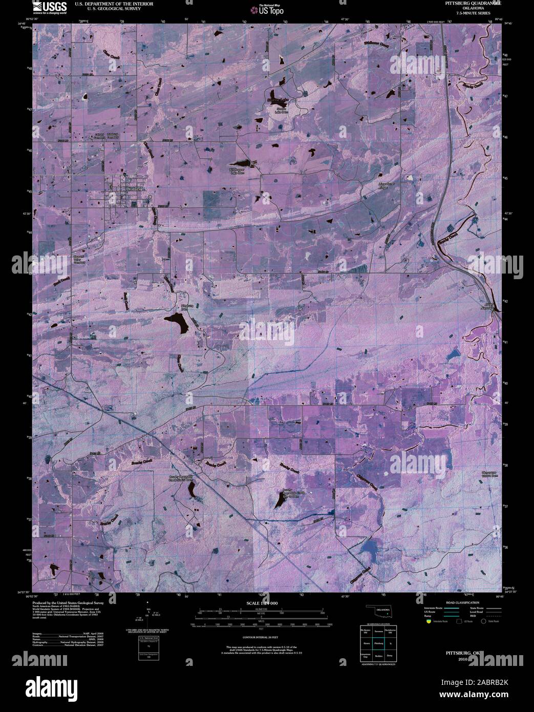 Map of pittsburg oklahoma hi-res stock photography and images - Alamy