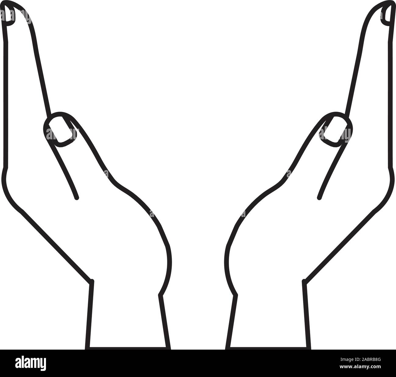 hands receiving human line style icon Stock Vector Image & Art - Alamy