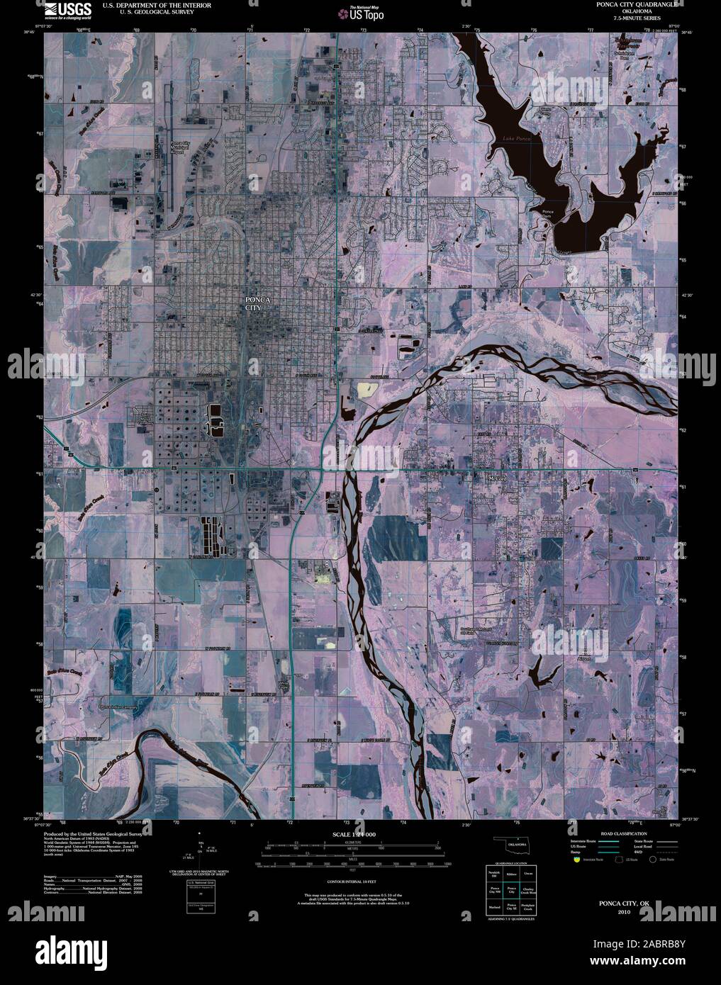 Map of ponca hi-res stock photography and images - Alamy