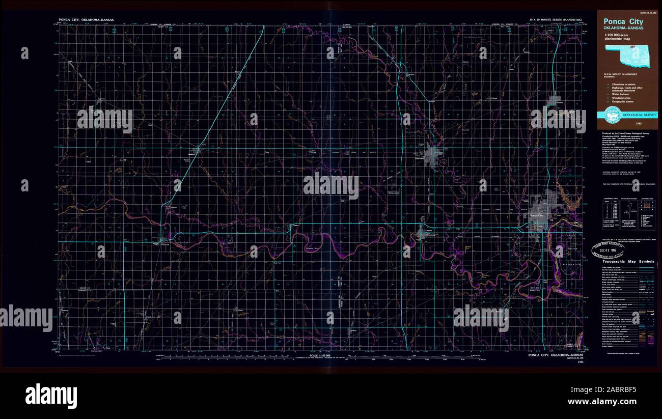 Ponca city oklahoma map hi-res stock photography and images - Alamy