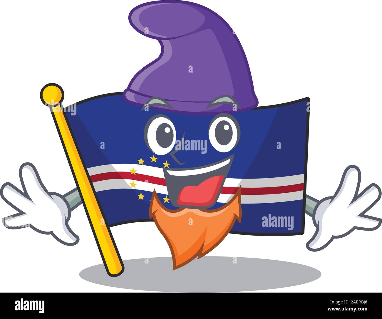 Flag cape verde mascot cartoon style as an Elf Stock Vector Image & Art ...