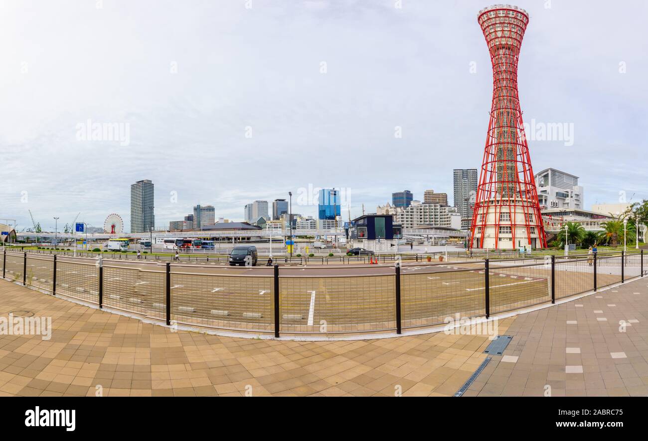 Kobe, Japan - October 11, 2019: View of the Kobe Port Tower, and the ...