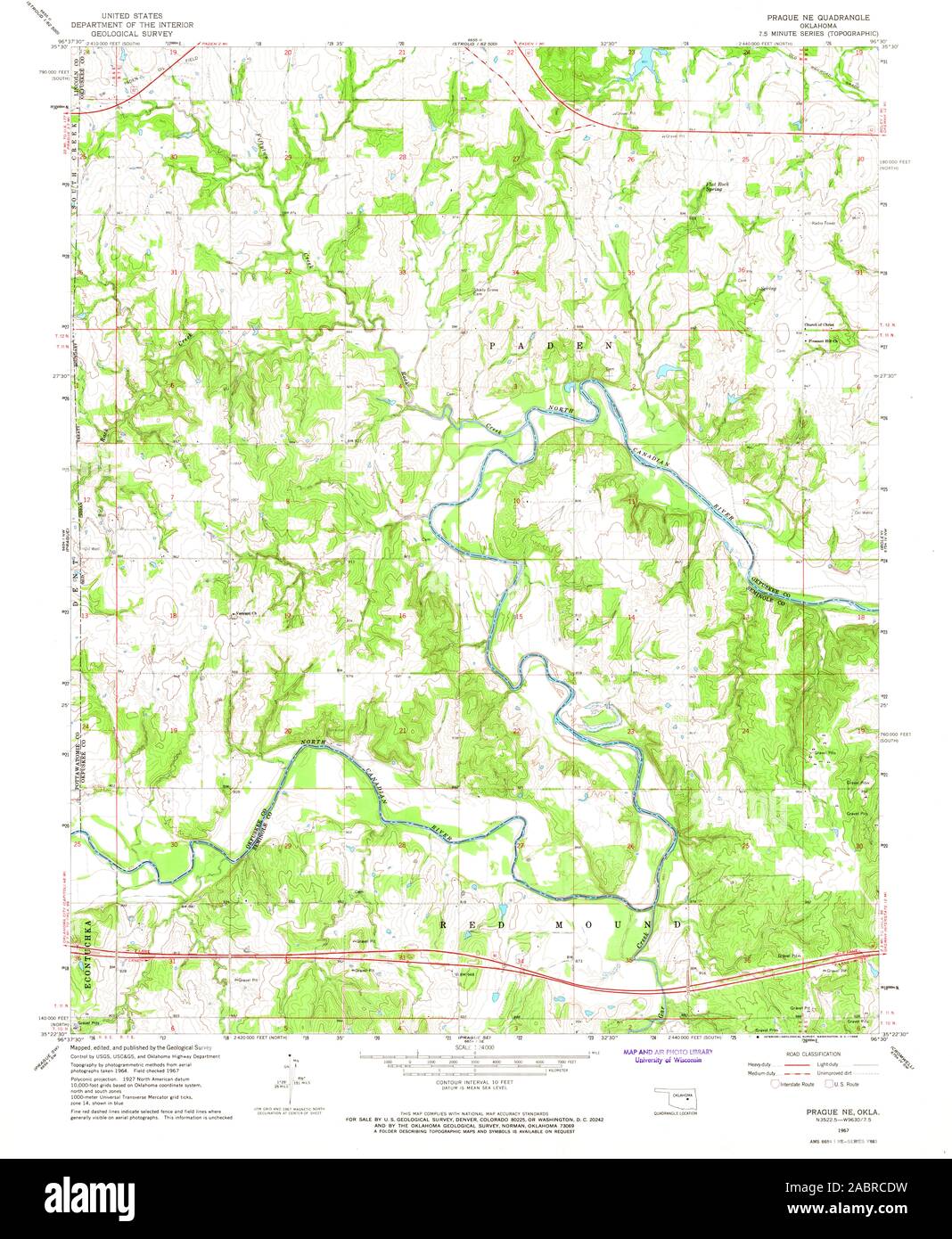 Prague oklahoma map hi-res stock photography and images - Alamy