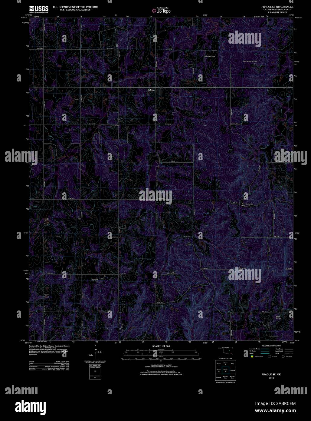Prague oklahoma map hi-res stock photography and images - Alamy