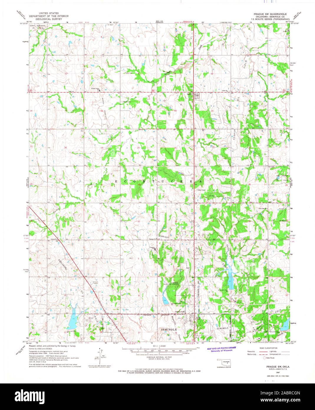 Prague oklahoma map hi-res stock photography and images - Alamy