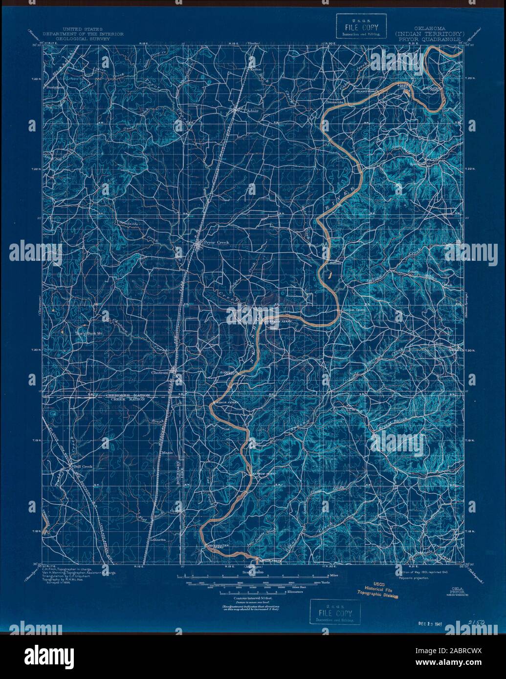 Map of pryor oklahoma hi-res stock photography and images - Alamy