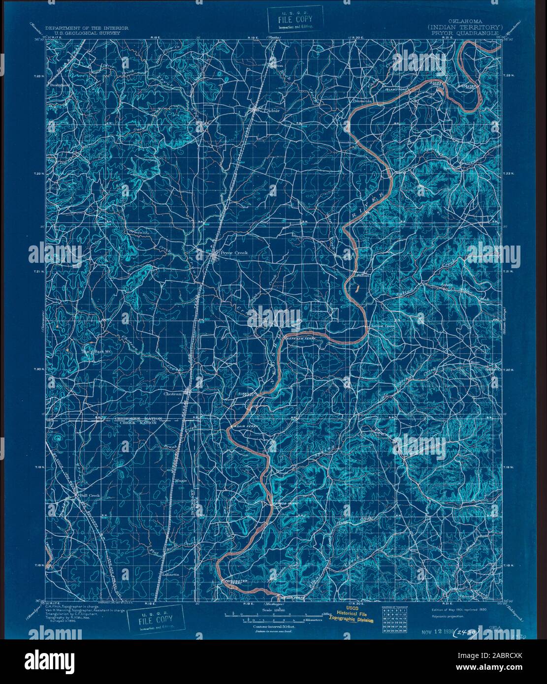 Pryor oklahoma map hi-res stock photography and images - Alamy