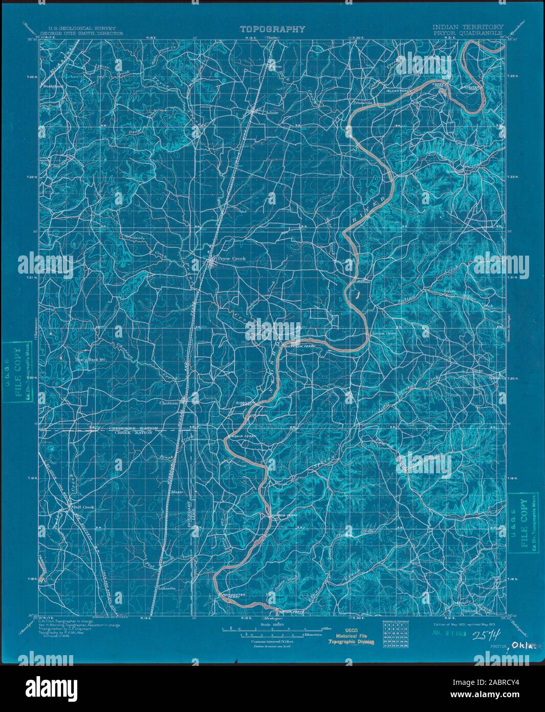 Map of pryor oklahoma hi-res stock photography and images - Alamy