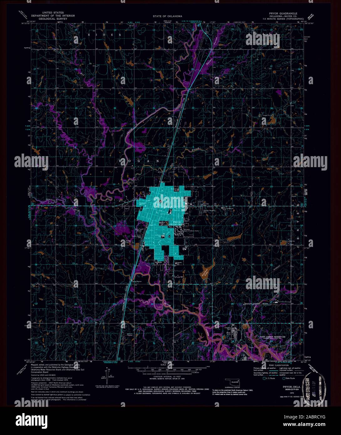 Map of pryor hi-res stock photography and images - Alamy
