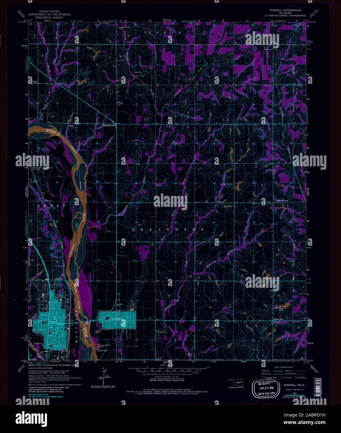 Purcell oklahoma map hi-res stock photography and images - Alamy