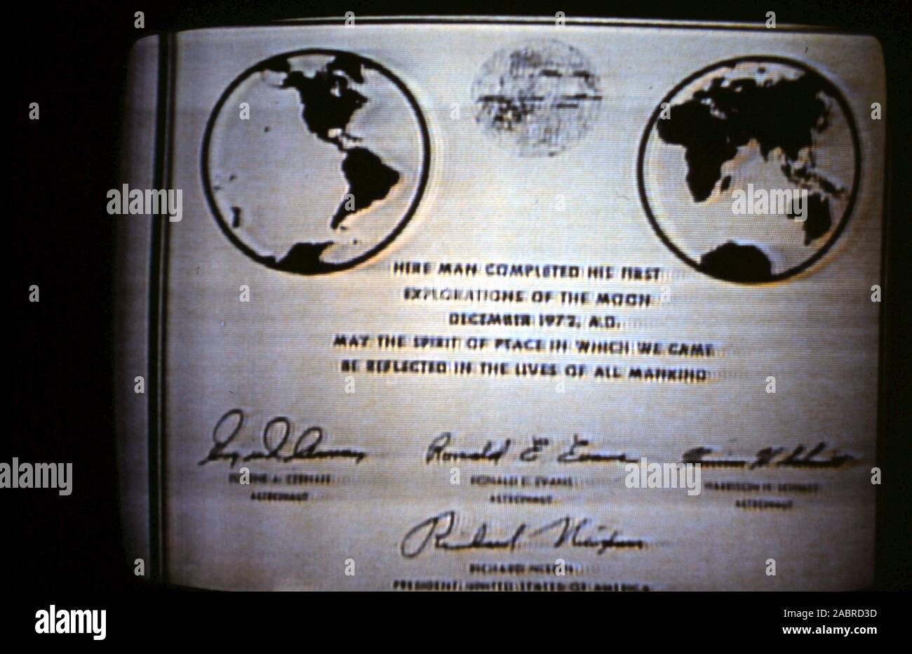 Teleclip - Apollo 17 taken directly from TV screen during live ...