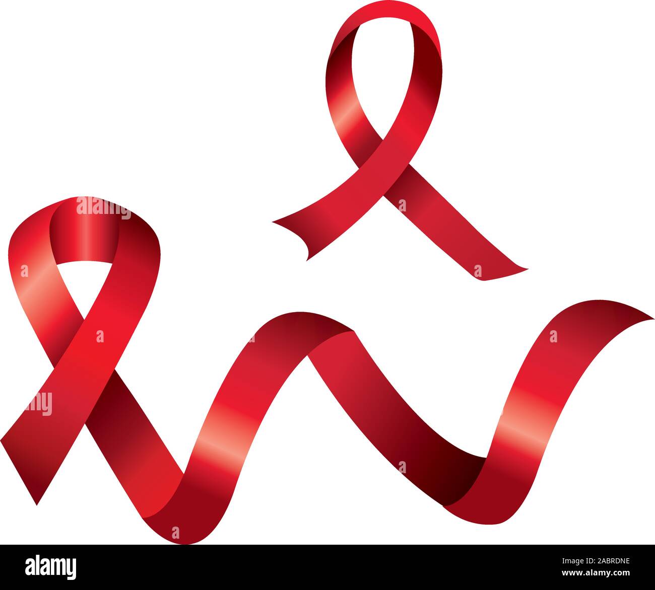 set of aids day awareness ribbons isolated icon Stock Vector Image ...