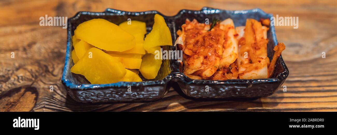 Korean traditional fermented appetizer spicy kimchi cabbage BANNER ...