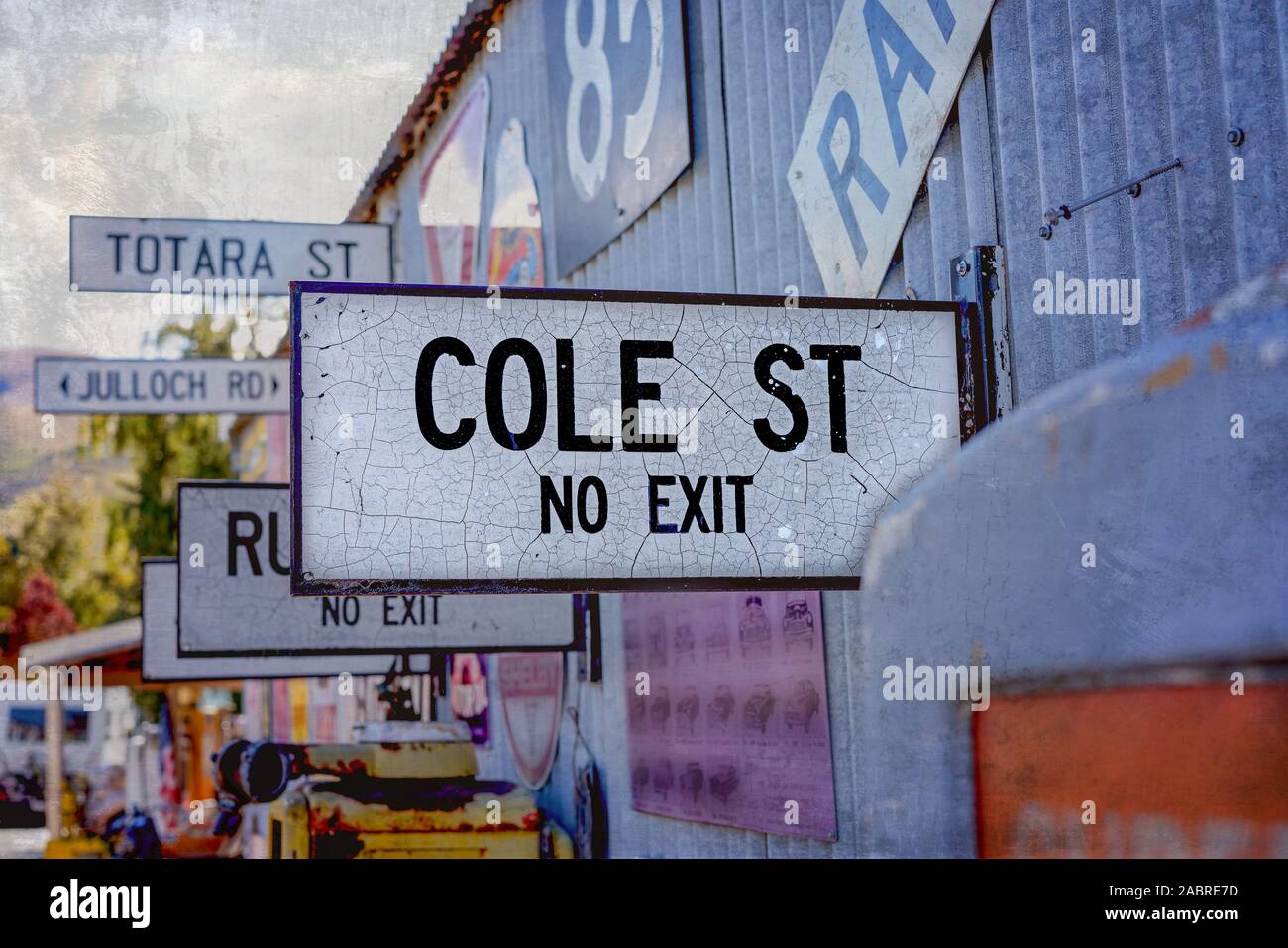 A collection of street New Zealand street signs Stock Photo - Alamy