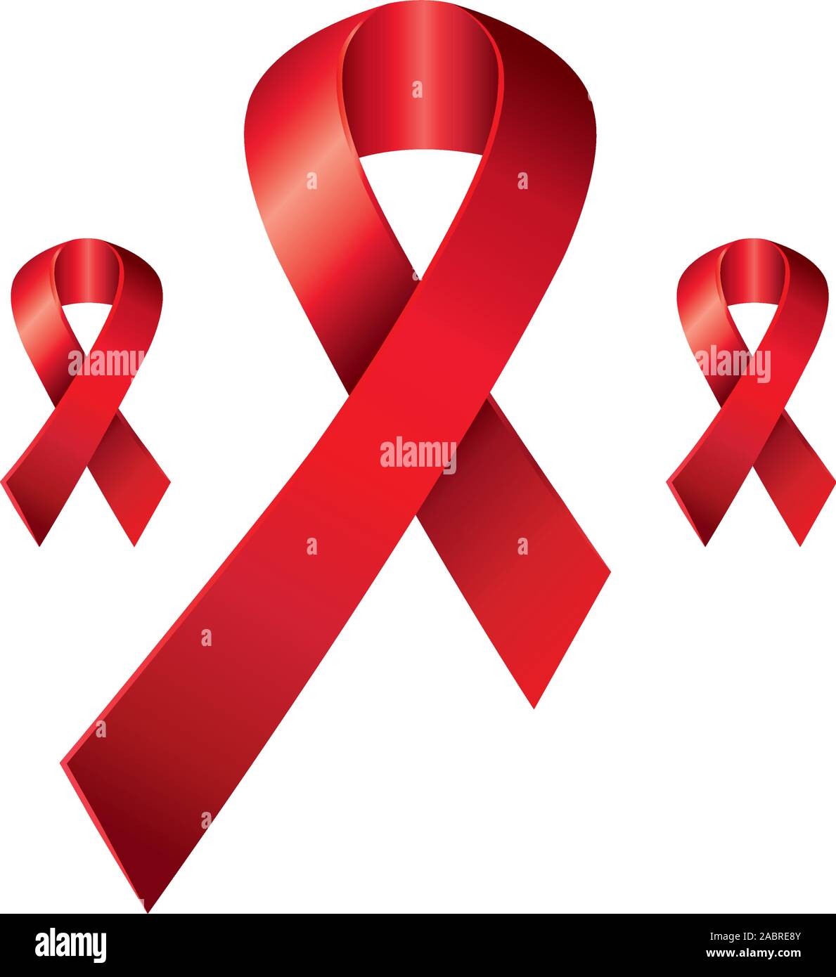 set of aids day awareness ribbons isolated icon Stock Vector Image ...