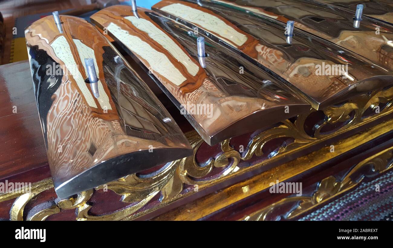 Gamelan, a traditional musical instrument from Java. This type of ...