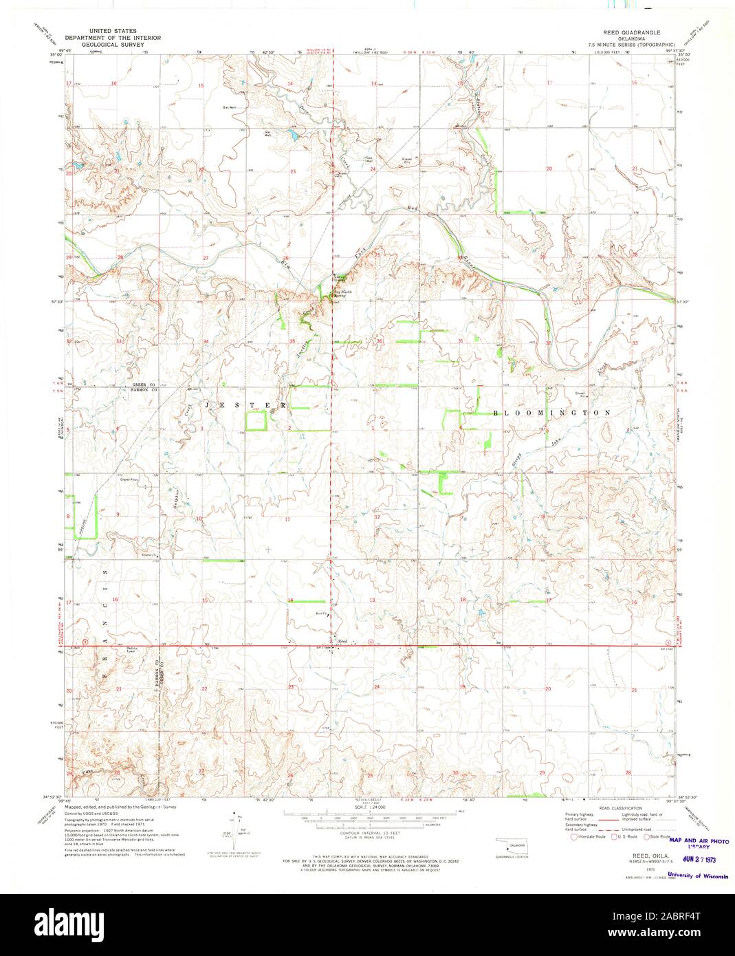 Reed oklahoma map hi-res stock photography and images - Alamy