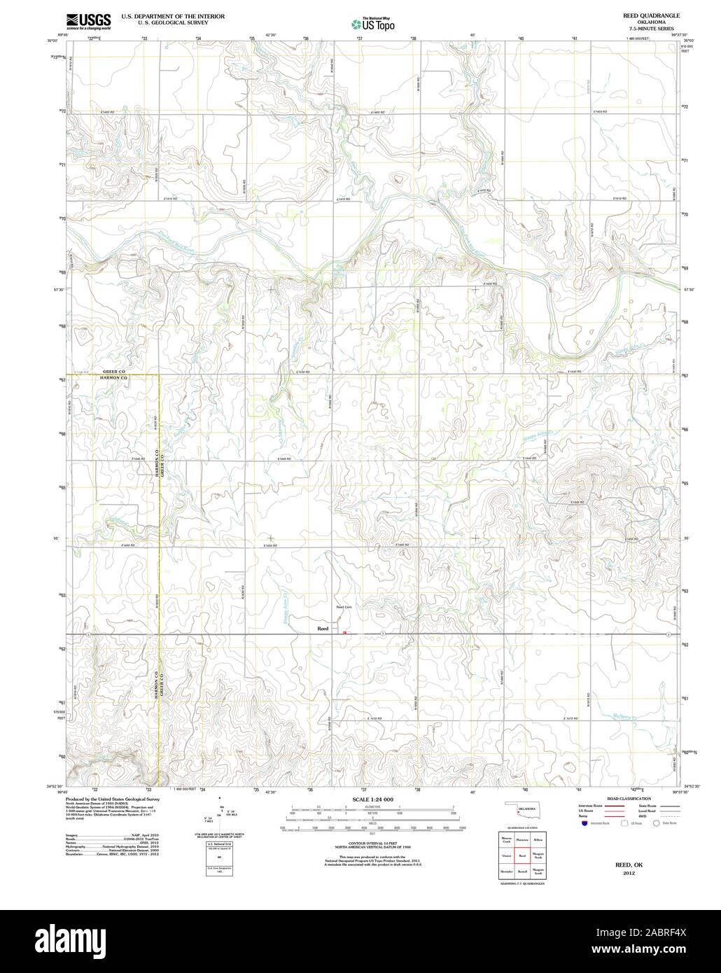 Map of reed oklahoma hi-res stock photography and images - Alamy