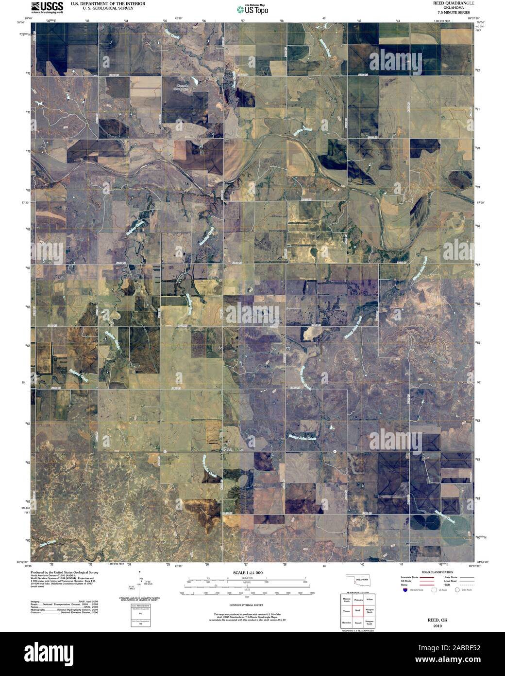 Map of reed oklahoma hi-res stock photography and images - Alamy