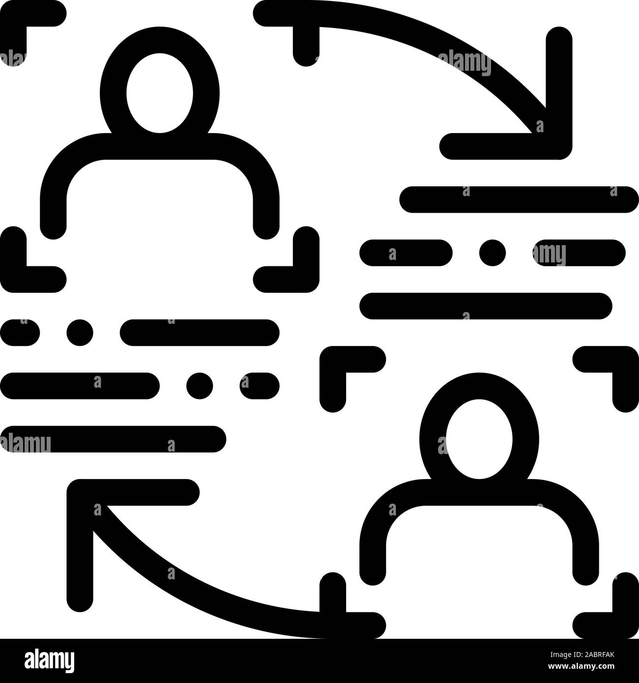 Personality Information Comparison Icon Vector Outline Illustration ...
