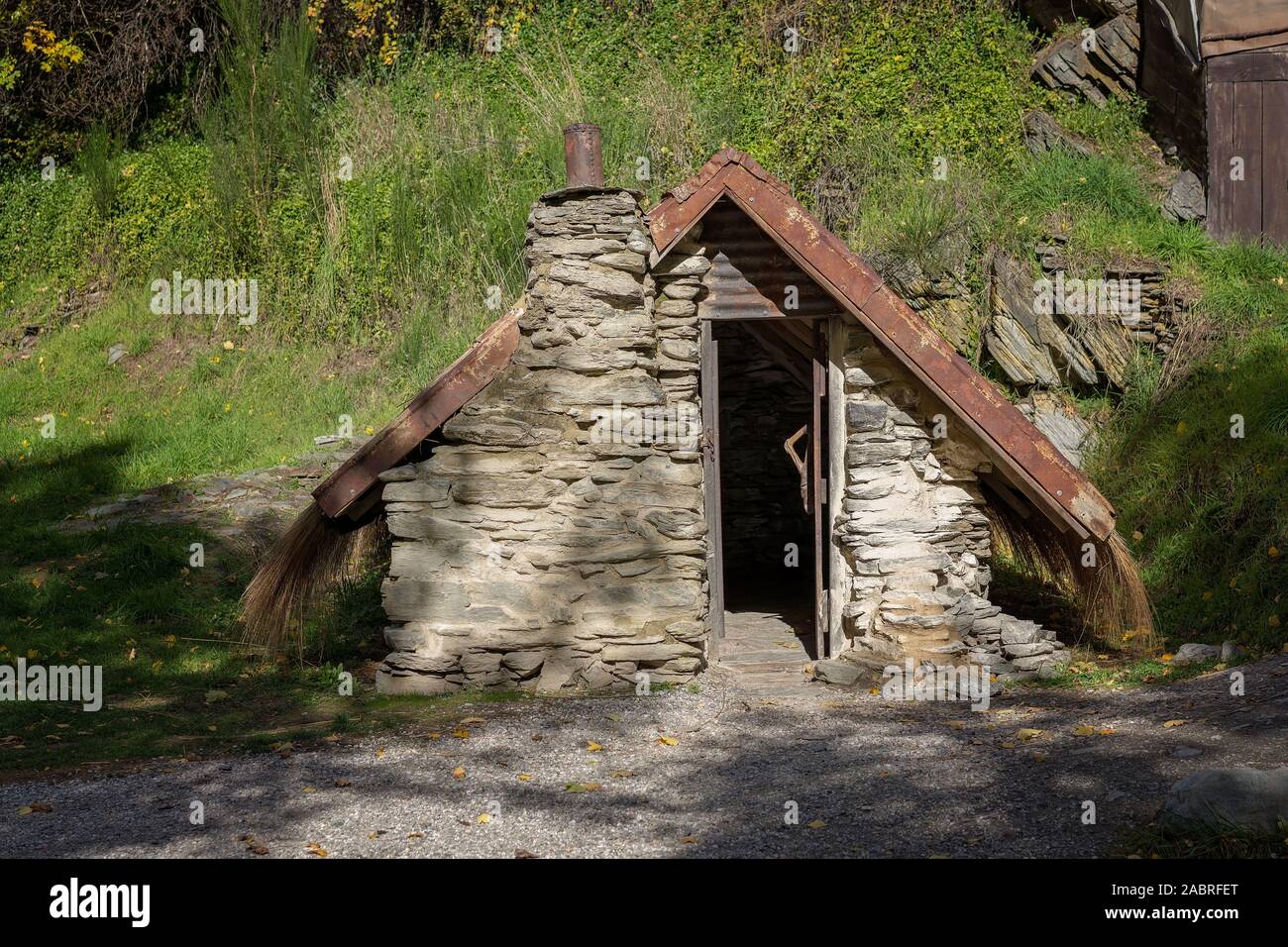 An Old Historical Chinese Workers Hut From The Gold Rush Days In ...