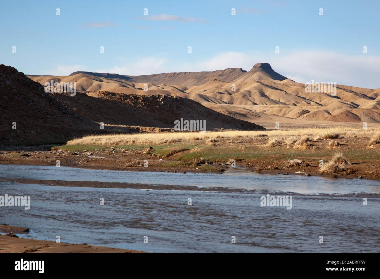 The landscape of the mongolian steppe Stock Photo - Alamy