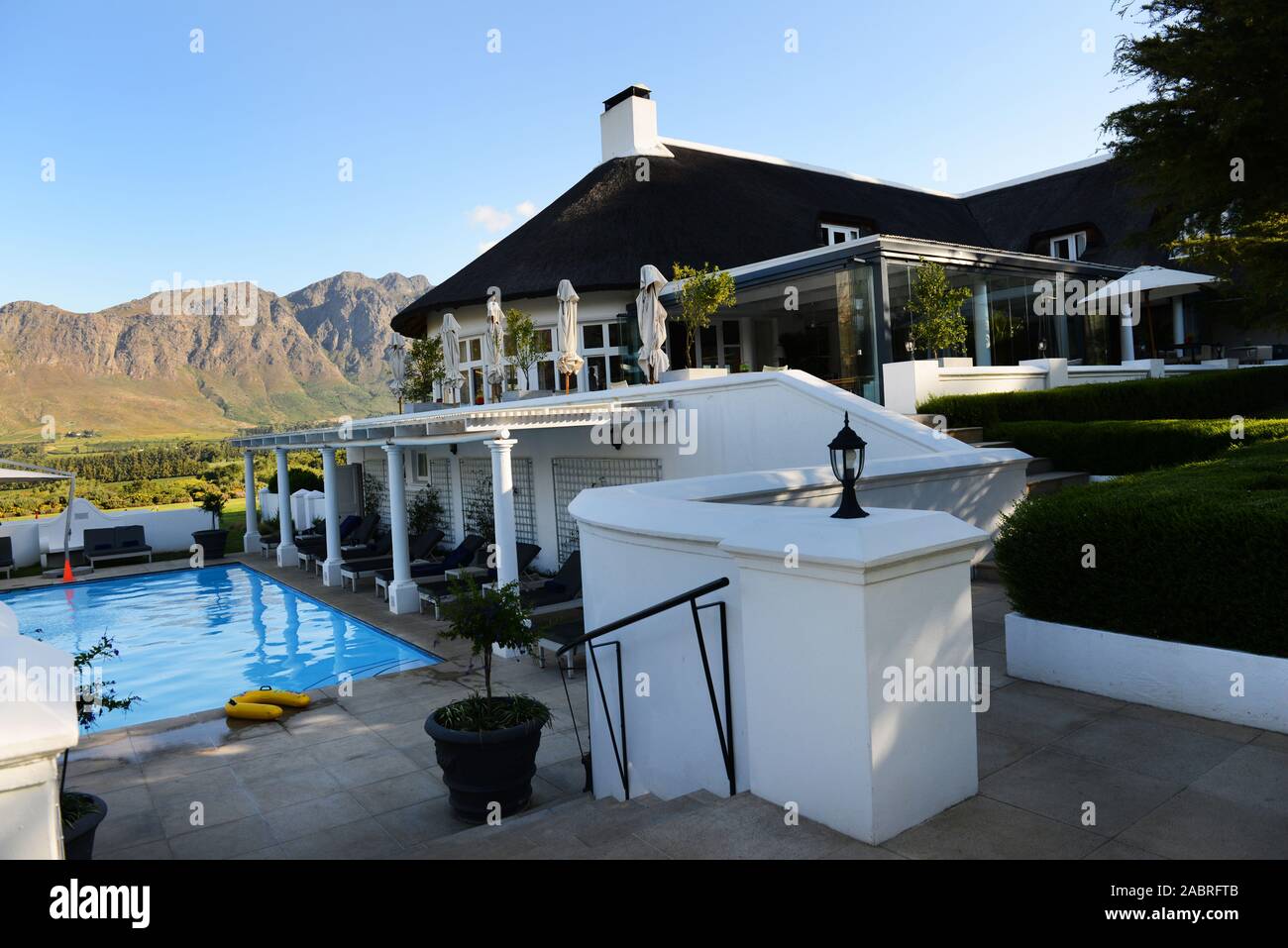 Mont Rochelle hotel in Franschhoek, South Africa Stock Photo - Alamy