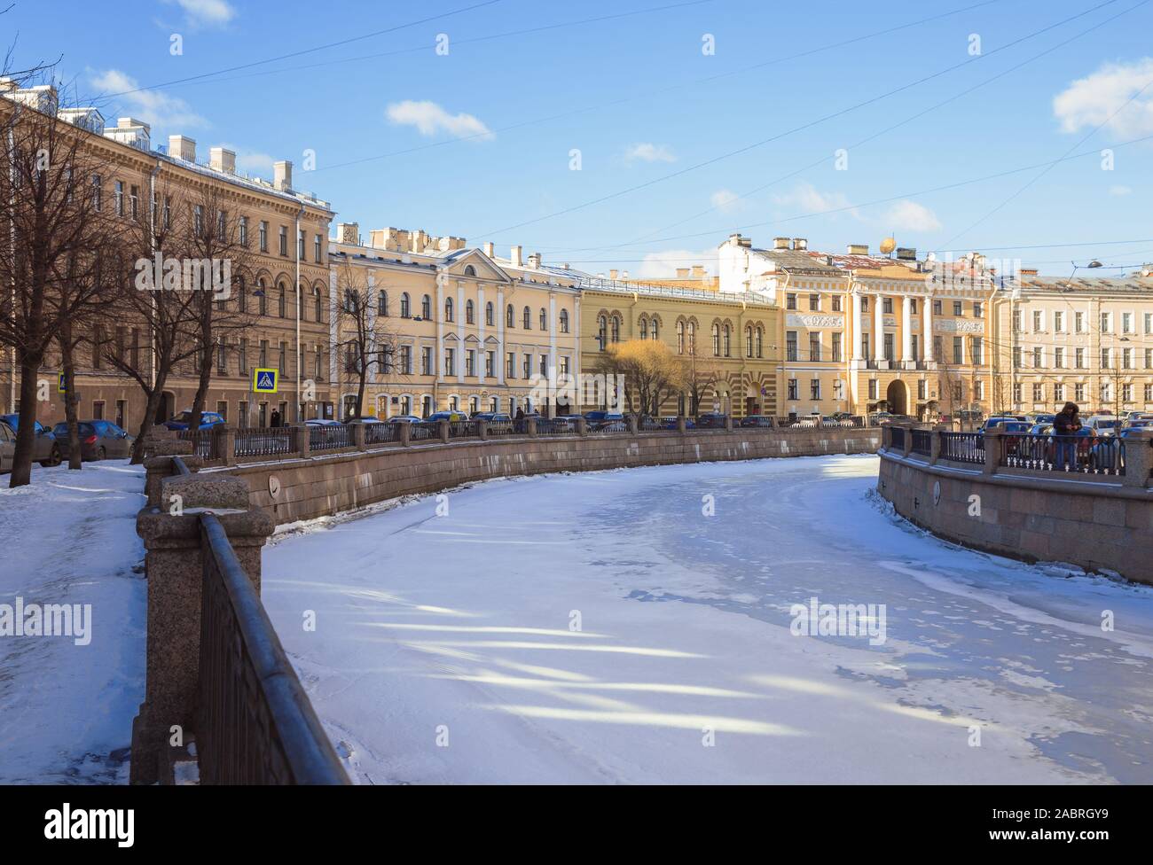 Old mansions and apartment houses of the mid-19th century on the ...