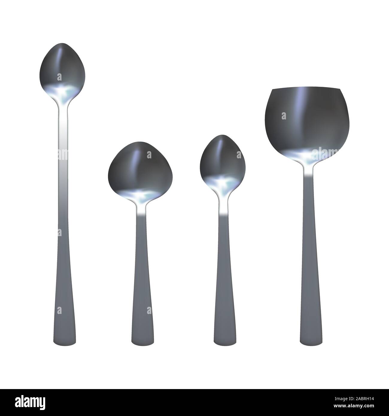 Silver spoons Stock Vector Images - Alamy