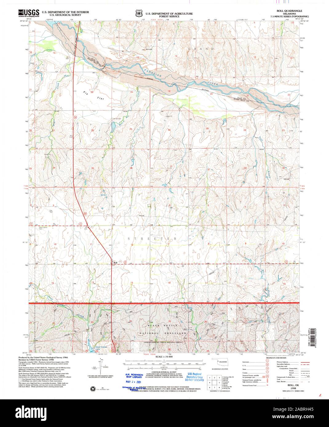 Roll oklahoma map hi-res stock photography and images - Alamy