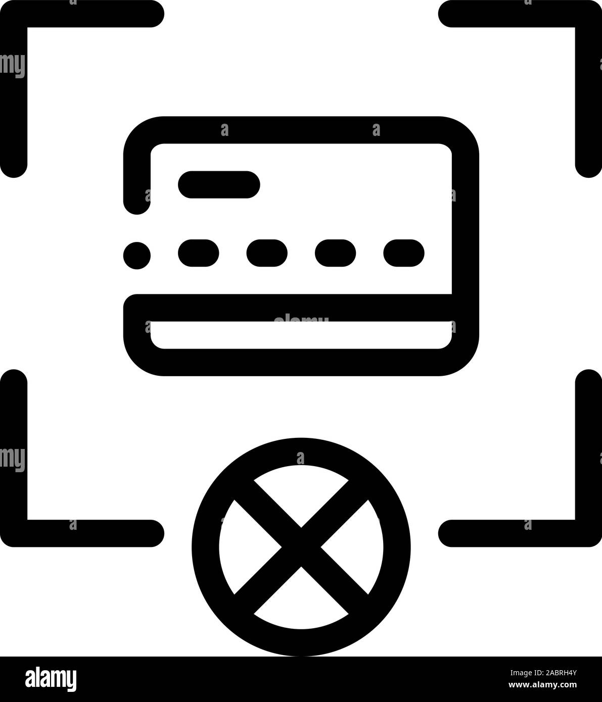 Credit Card Target Icon Vector Outline Illustration Stock Vector Image ...