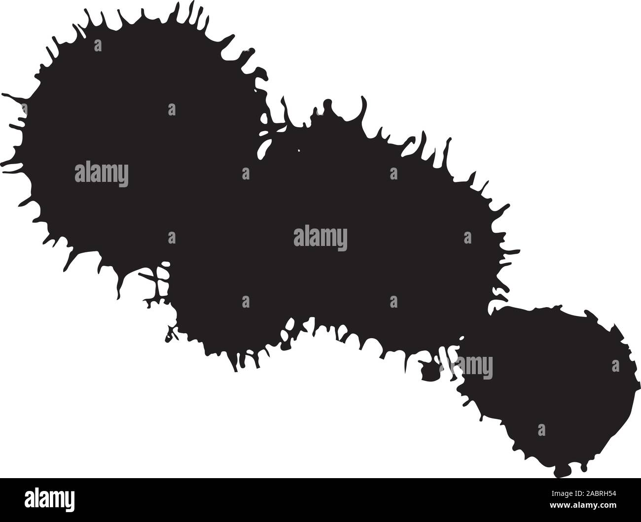 Drop black ink blot isolated on white background Stock Vector Image ...