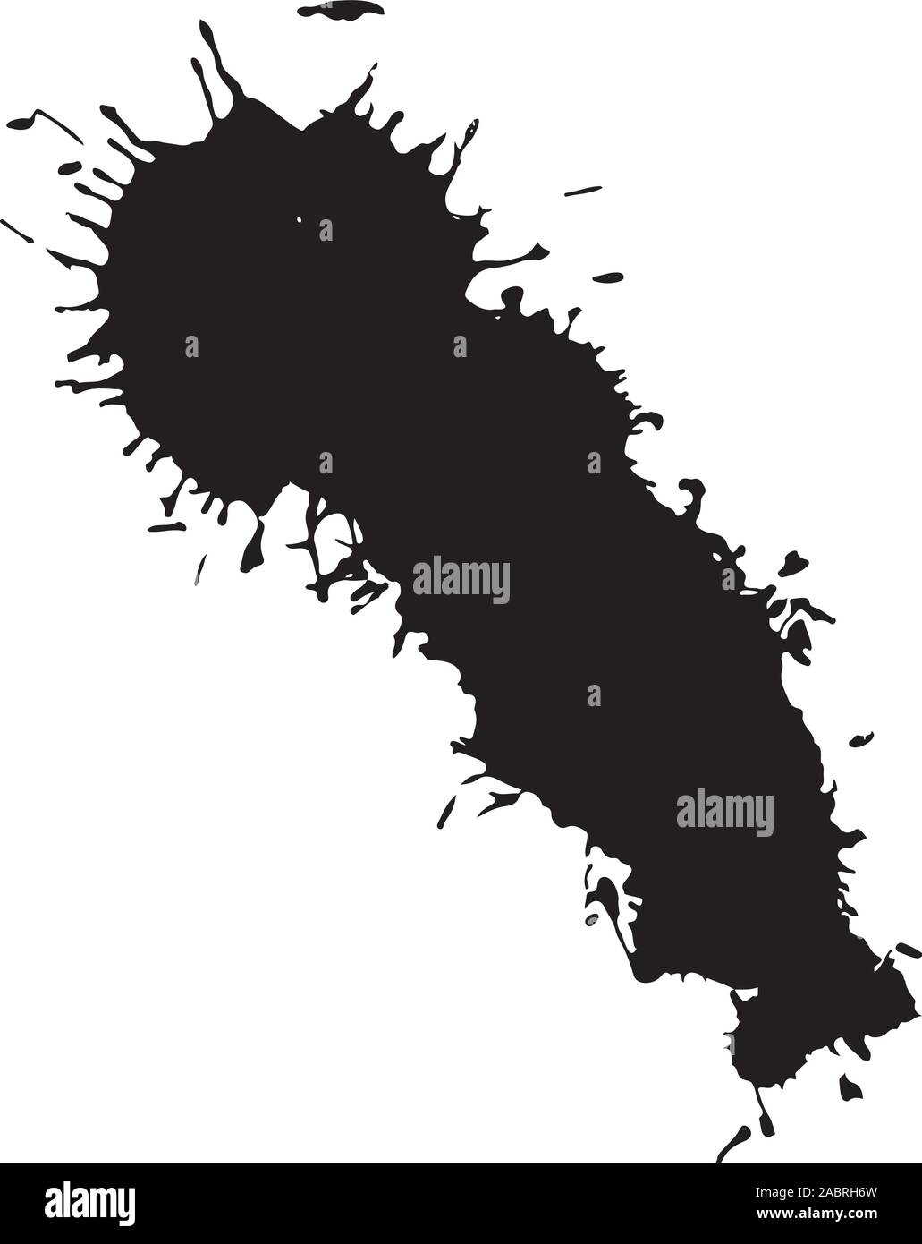 Drop black ink blot isolated on white background Stock Vector Image ...
