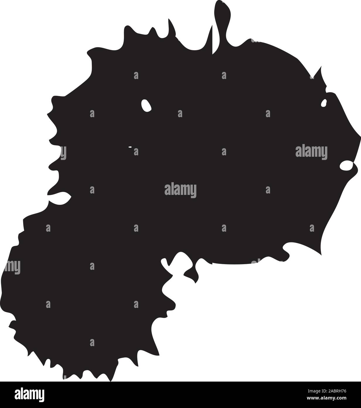 Drop black ink blot isolated on white background Stock Vector Image ...
